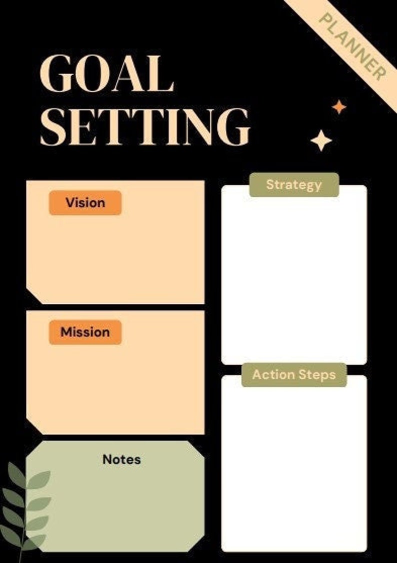 Goal Schedule Planner PDF Printable Modern - Etsy