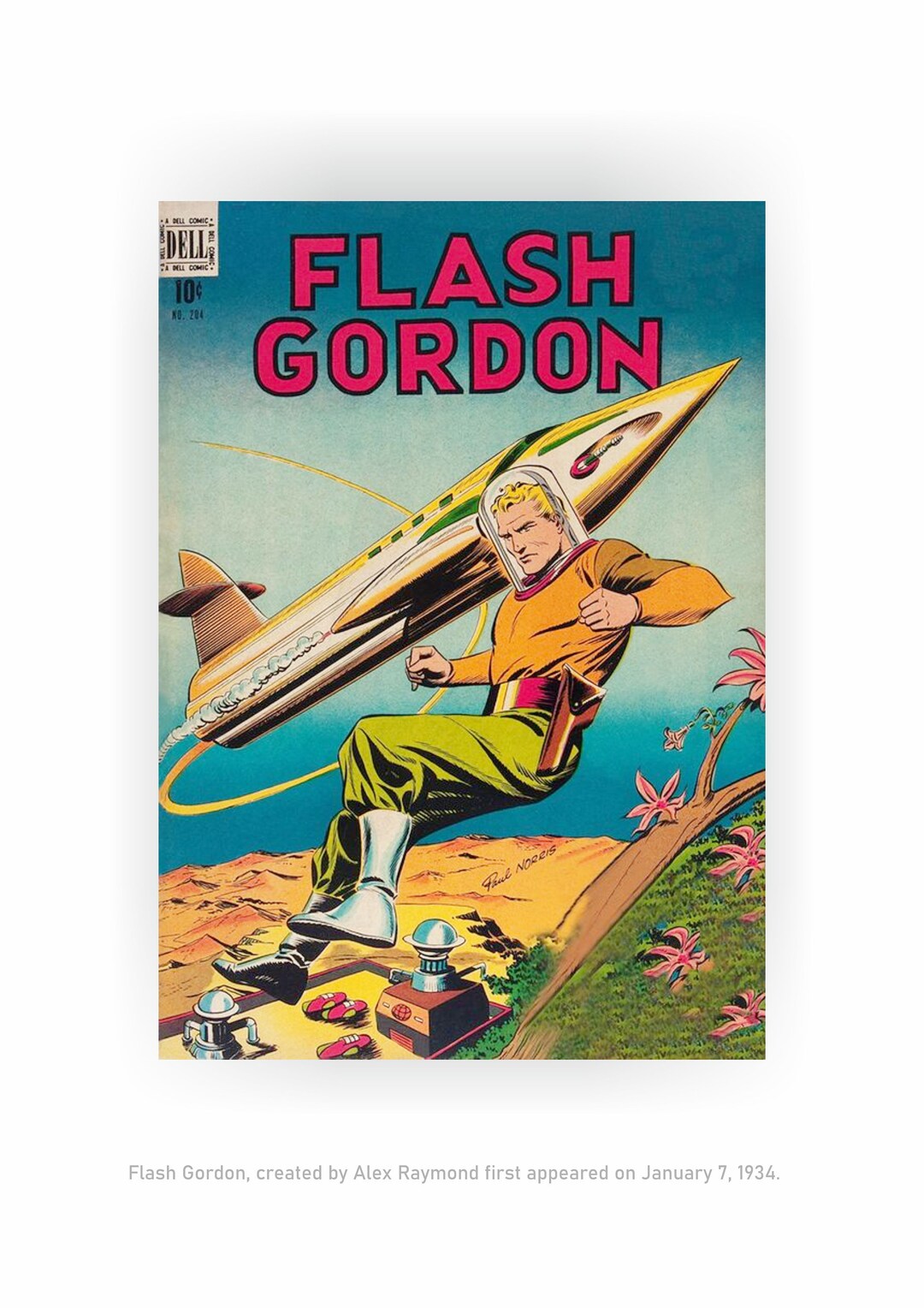 Flash Gordon Vintage Comic Book Wall Artcover Poster, A3, High ...