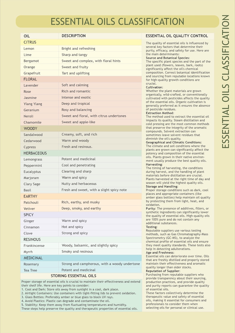 Essential Oils Blending Guide: 30 Oils, 800 Blends (PDF) - Etsy