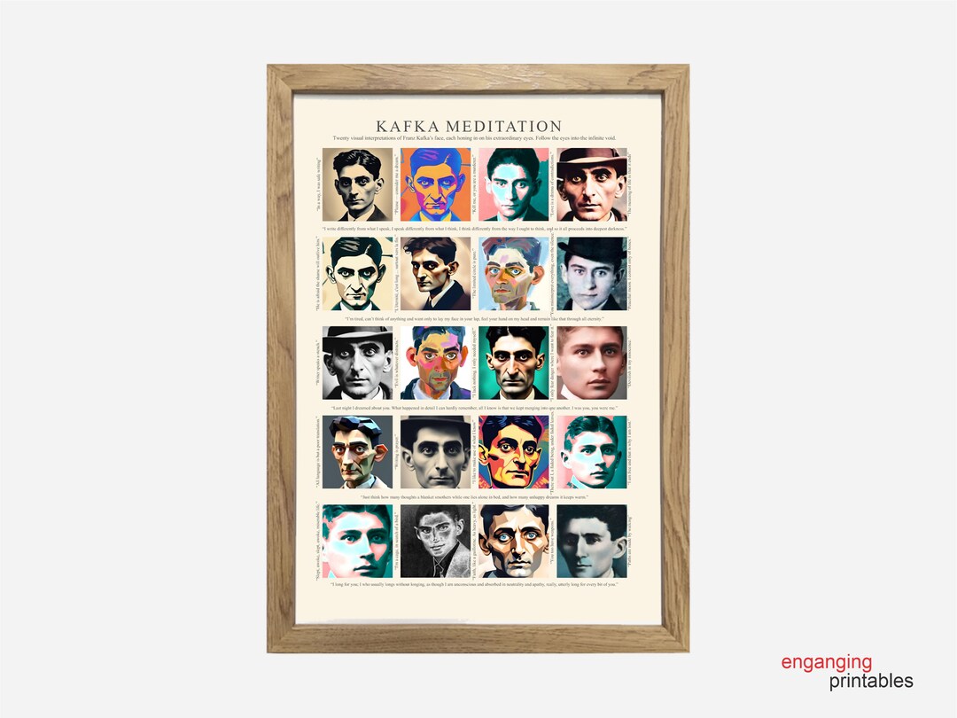 Franz Kafka Meditation Wall Art, Quotes, Printable Decor Digital ...