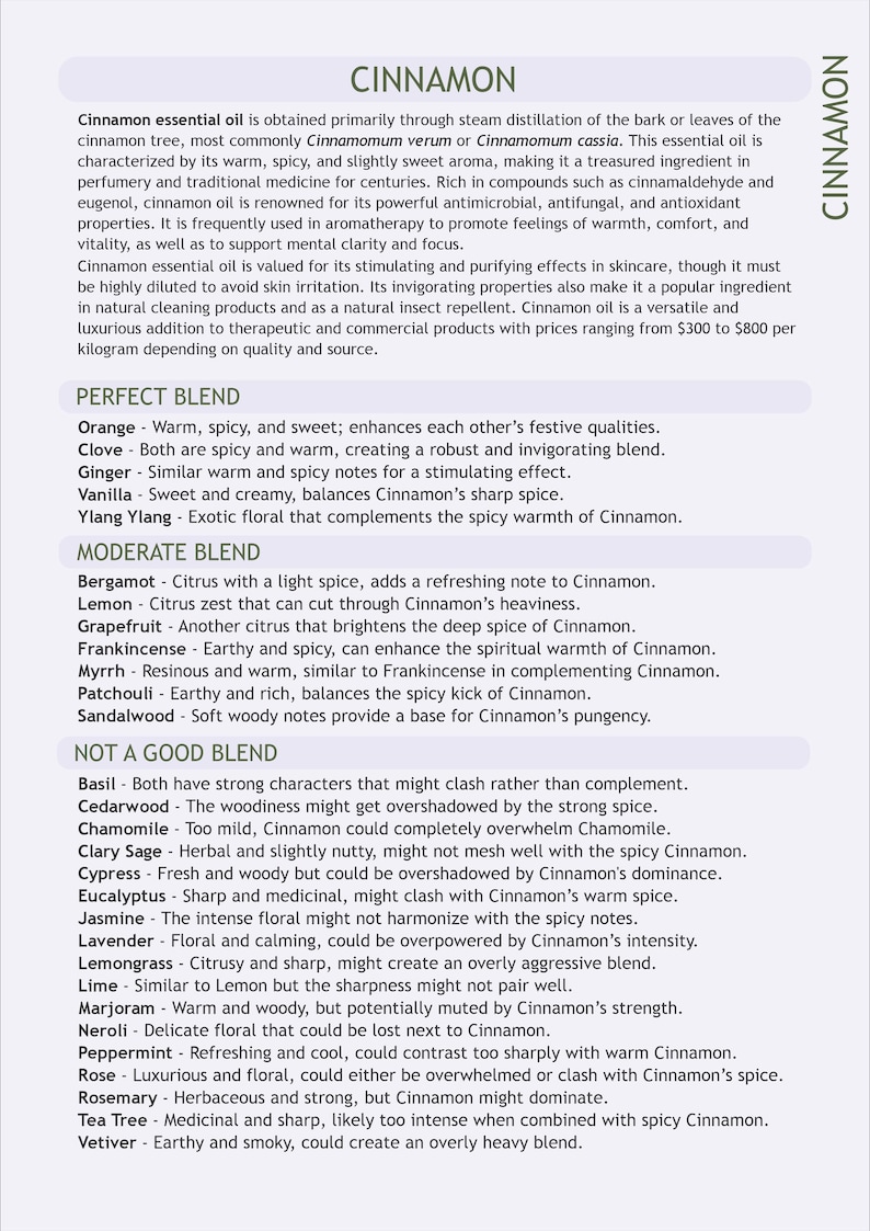 Essential Oils Blending Guide: 30 Oils, 800 Blends (PDF) - Etsy