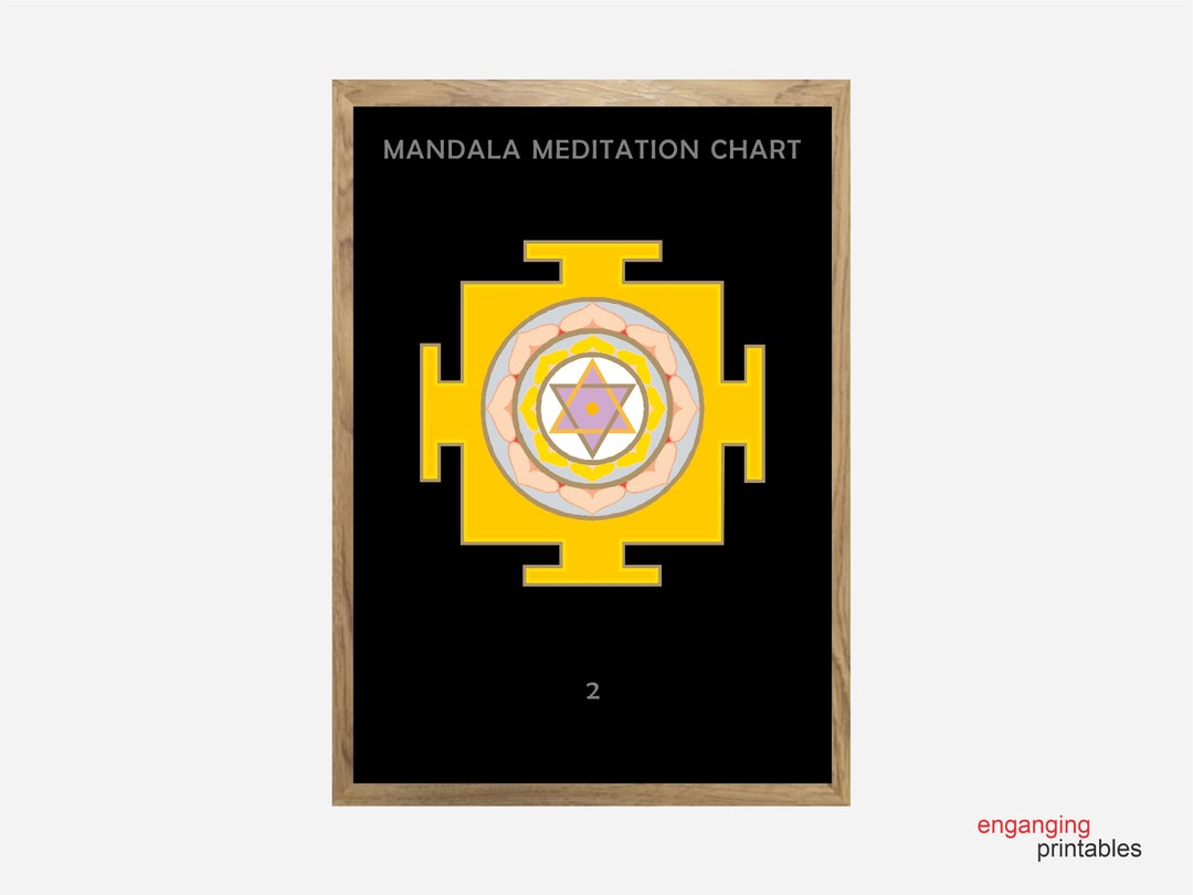 FIVE MANDALAS Meditation Aid Wall Art, Buddhism, Printable Decor, High ...