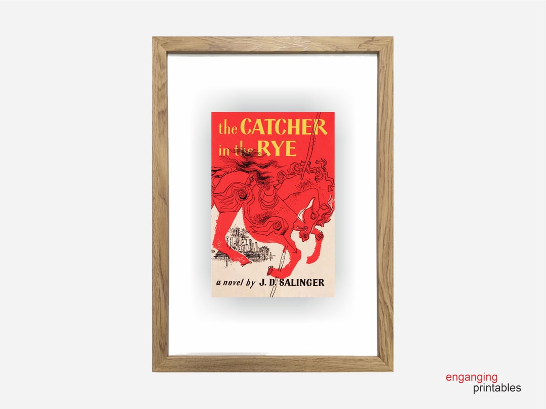 Catcher in the Rye Vintage Book Cover Wall Art, Printable Decor, High ...