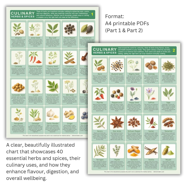 Herb Uses Wall Art - Etsy