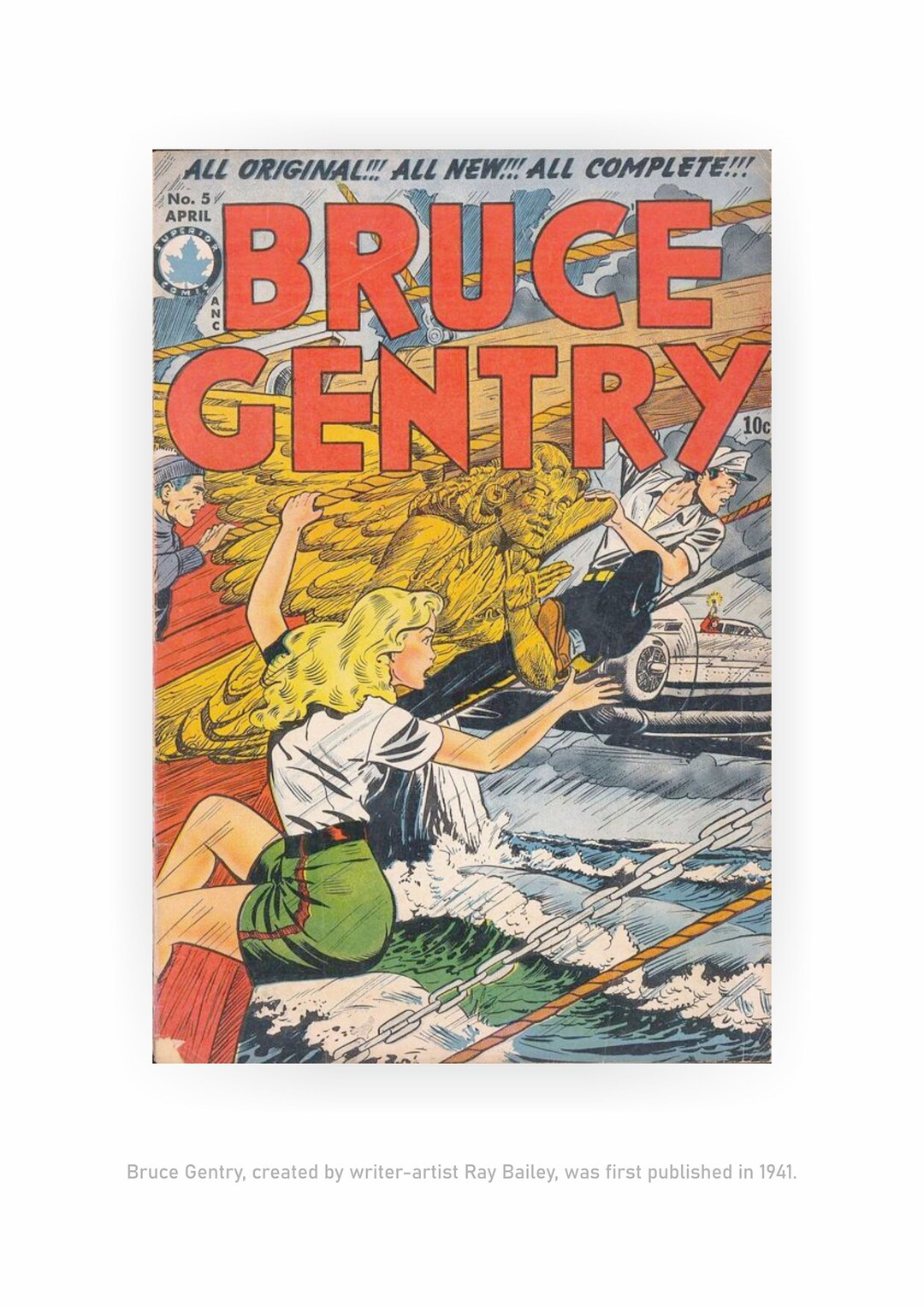 Bruce Gentry Vintage Comic Book Cover Poster, A3, High-resolution JPG ...