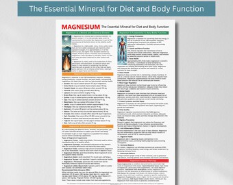 Magnesium Health Benefits Chart – Comprehensive Nutritional Overview ...