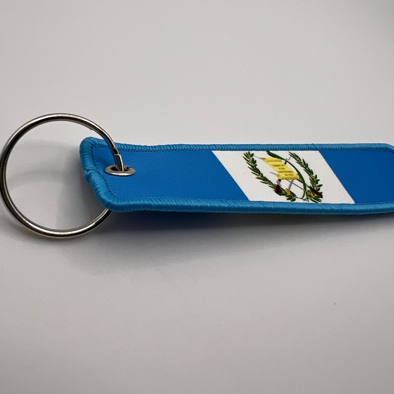 Mexico, El Salvador, Guatemala. Flag Embroidered Bordeada Key Tags ...