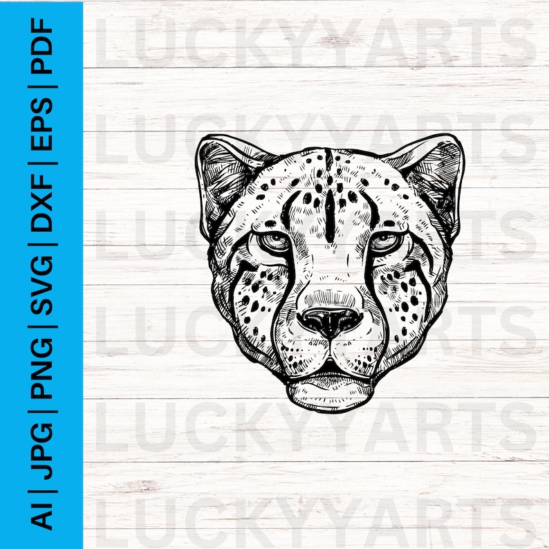 Cheetah Svg, Cheetah Head Svg, Vector Cut File for Cricut,cricut ...