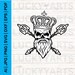 Skull King Svg, Skull With Beard Svg, Skull With Crown Svg, Skull Svg ...