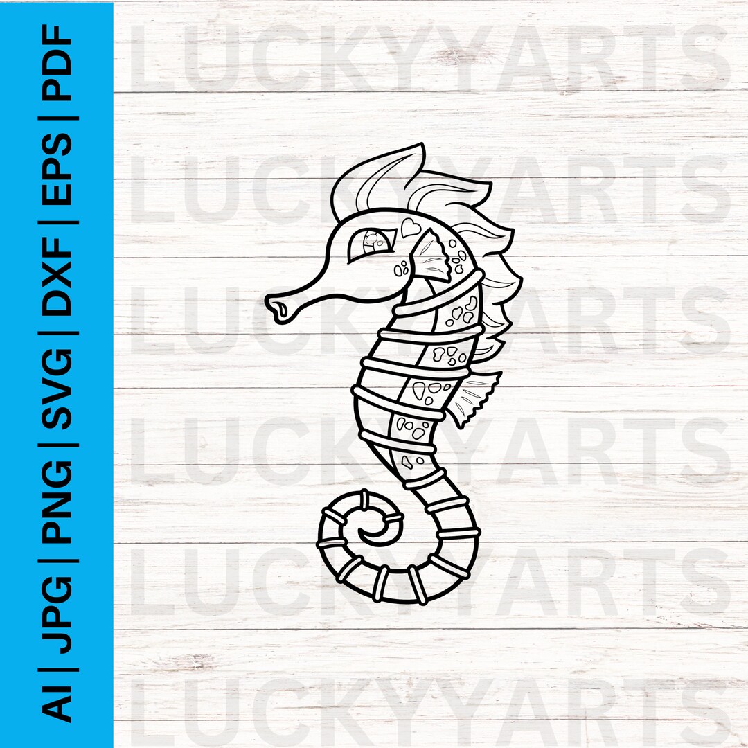 Seahorse Svg, Kids Learning Svg, Vector Cut File for Cricut,cricut ...