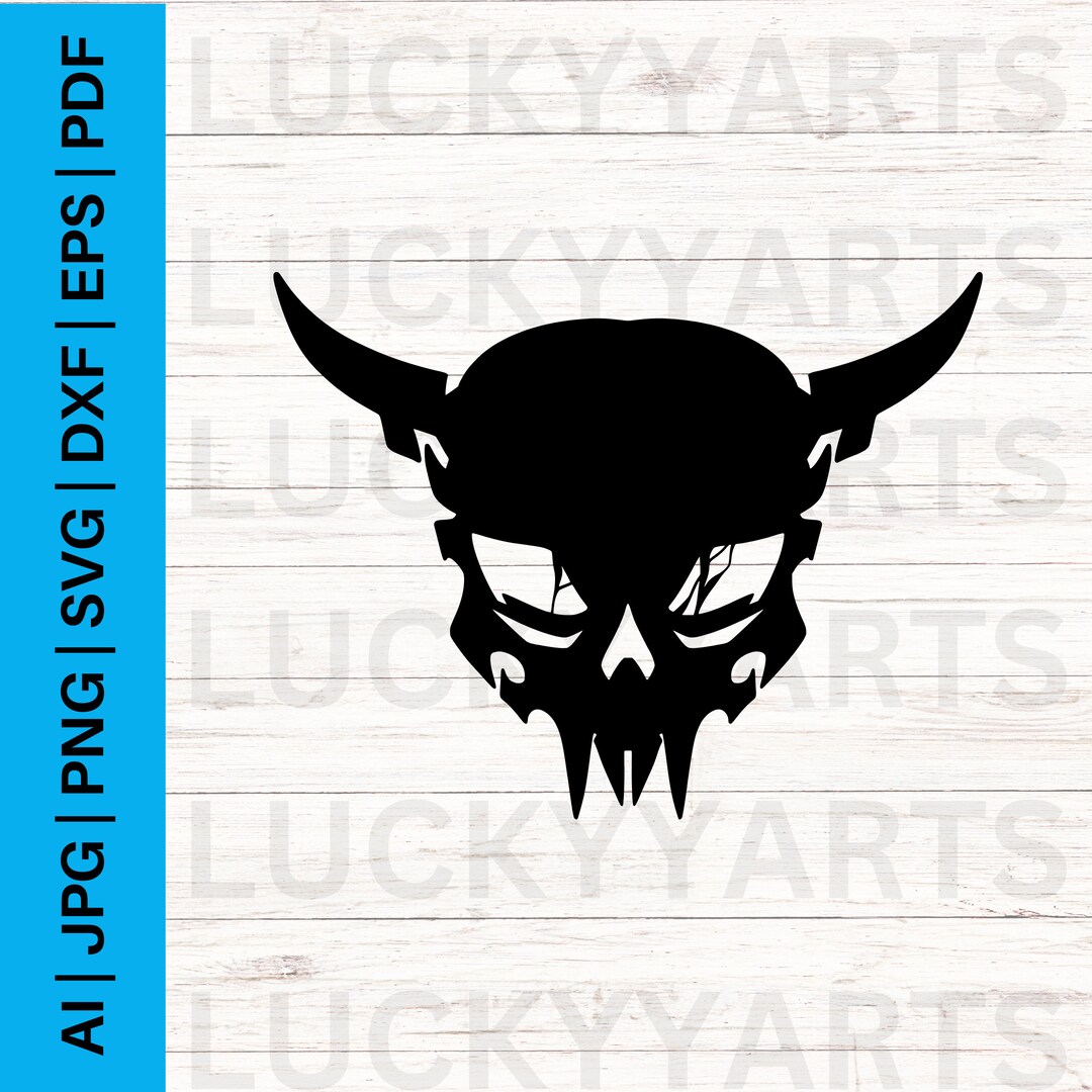 Skull With Horn Svg, Devil Skull Svg, Devil Skeleton, Horn on Skulls ...