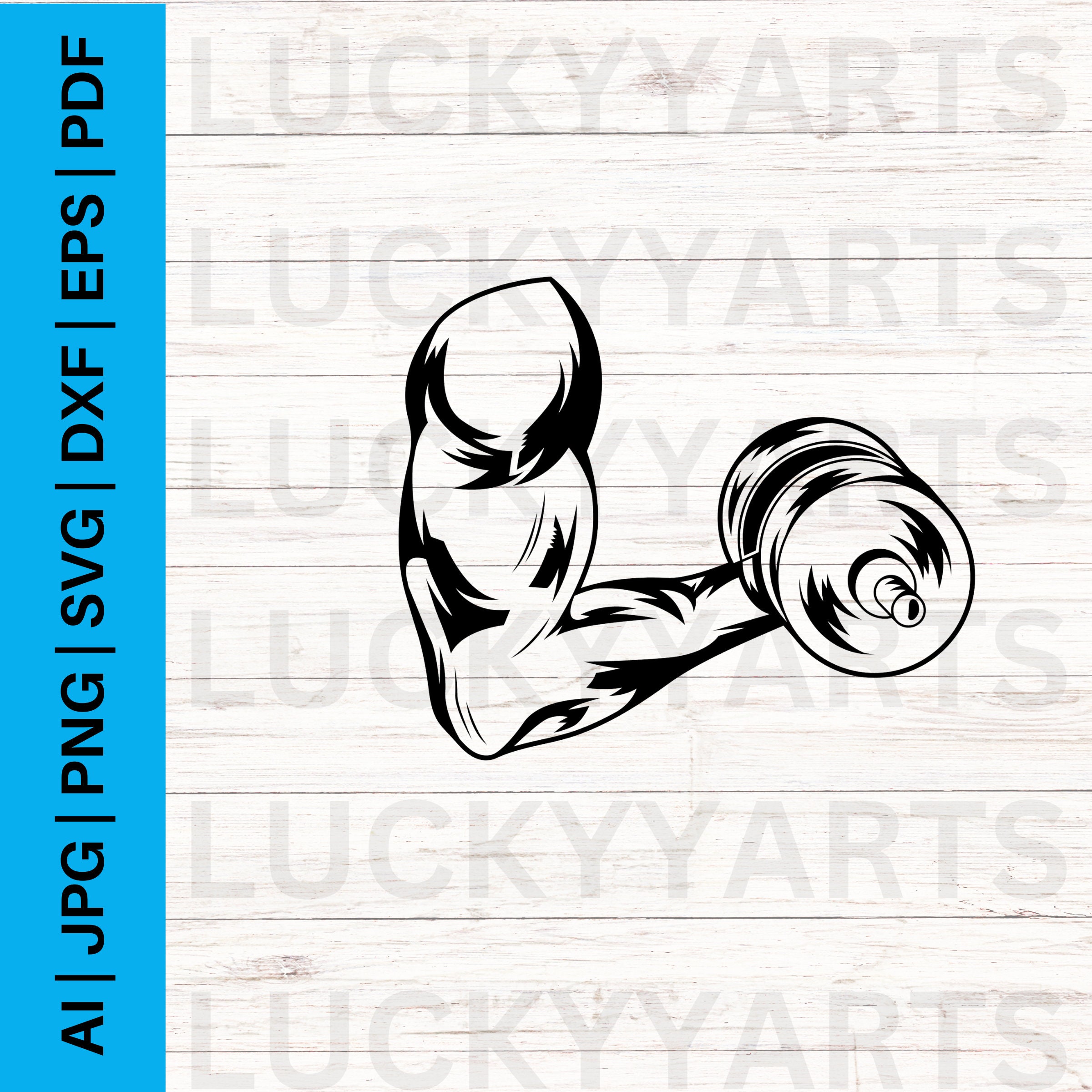 Flexing Arm With Dumbbell, Vector Cut File for Cricut,cricut,silhouette ...