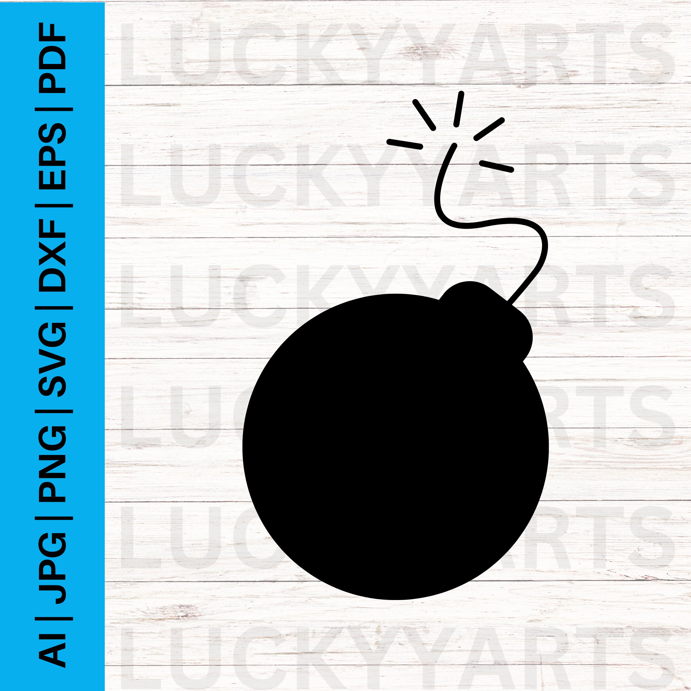 Bomb Svg, Explosive Bomb Svg, Bomb Silhouette, Vector Cut File for ...