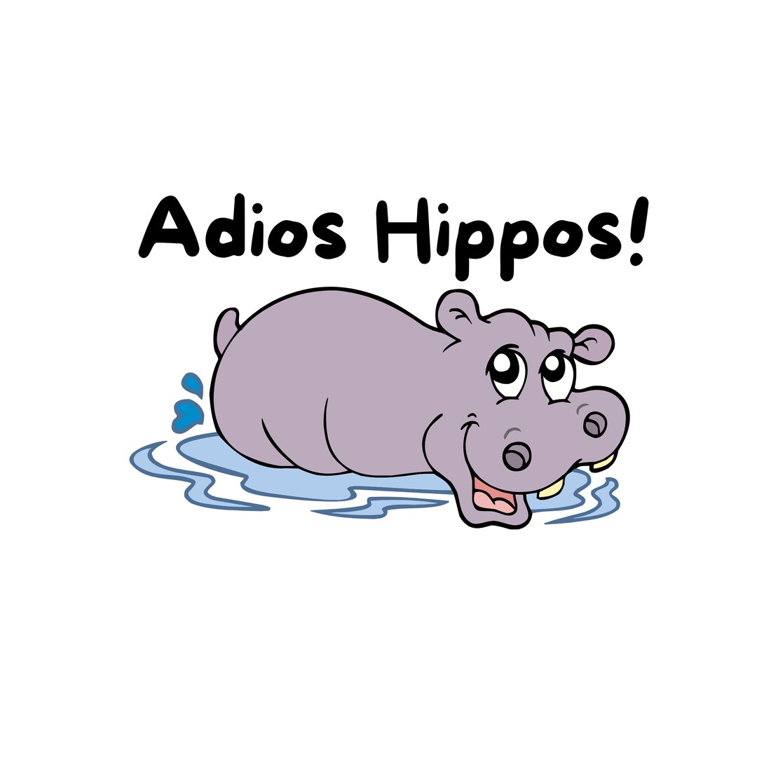 Adios Hippos Clipart Hippo Png Learning Png Kids Jpganimal - Etsy Australia