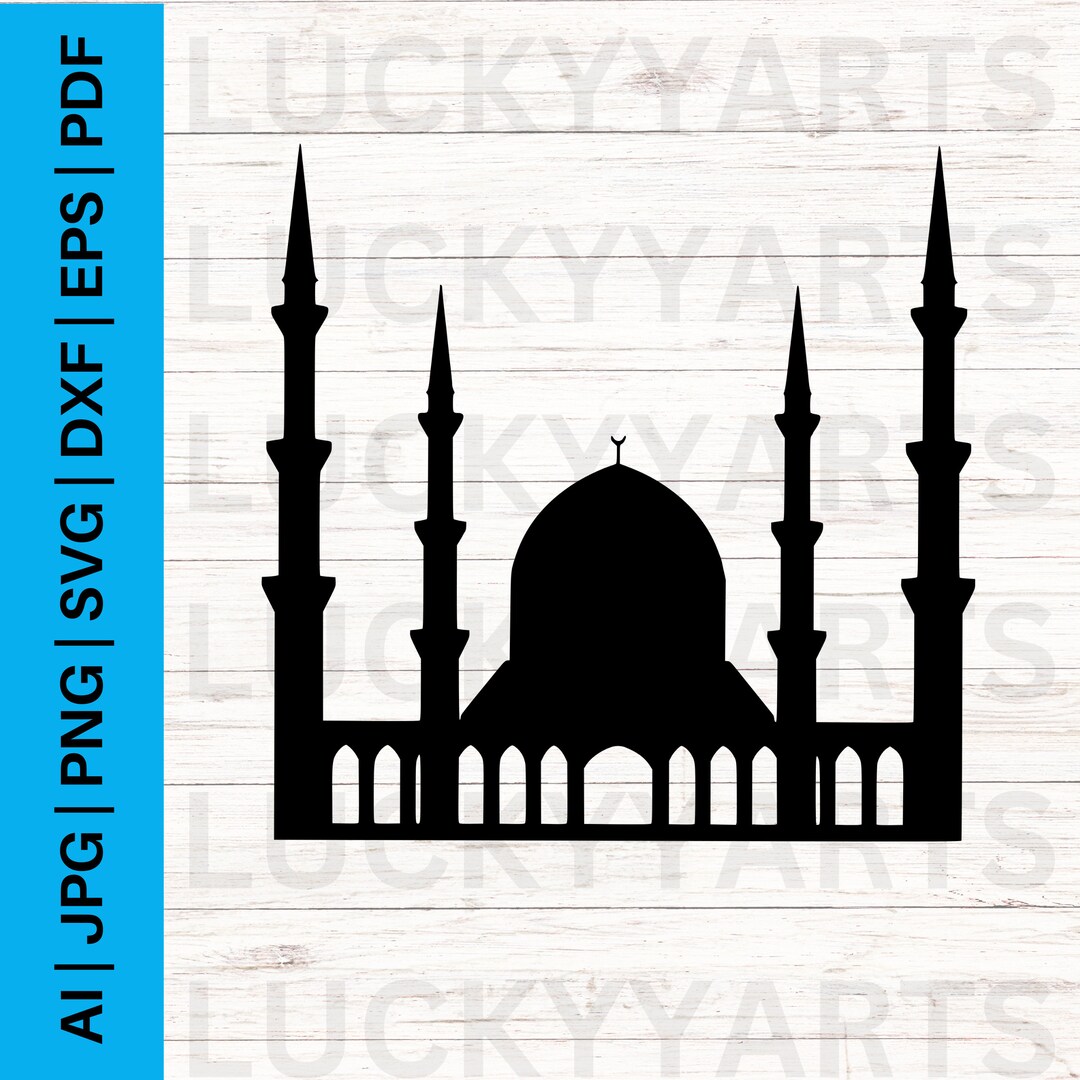 Mosque Svg, Islam Svg, Muslim Svg, Mosque Silhouette, Ramadan Svg ...