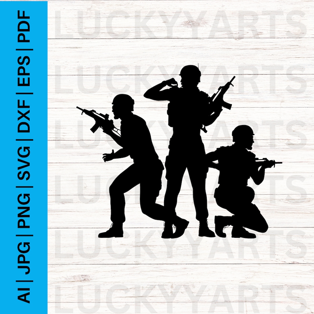 Army Svg, Combat Svg, Vector Cut File for Cricut, Cricut, Silhouette ...