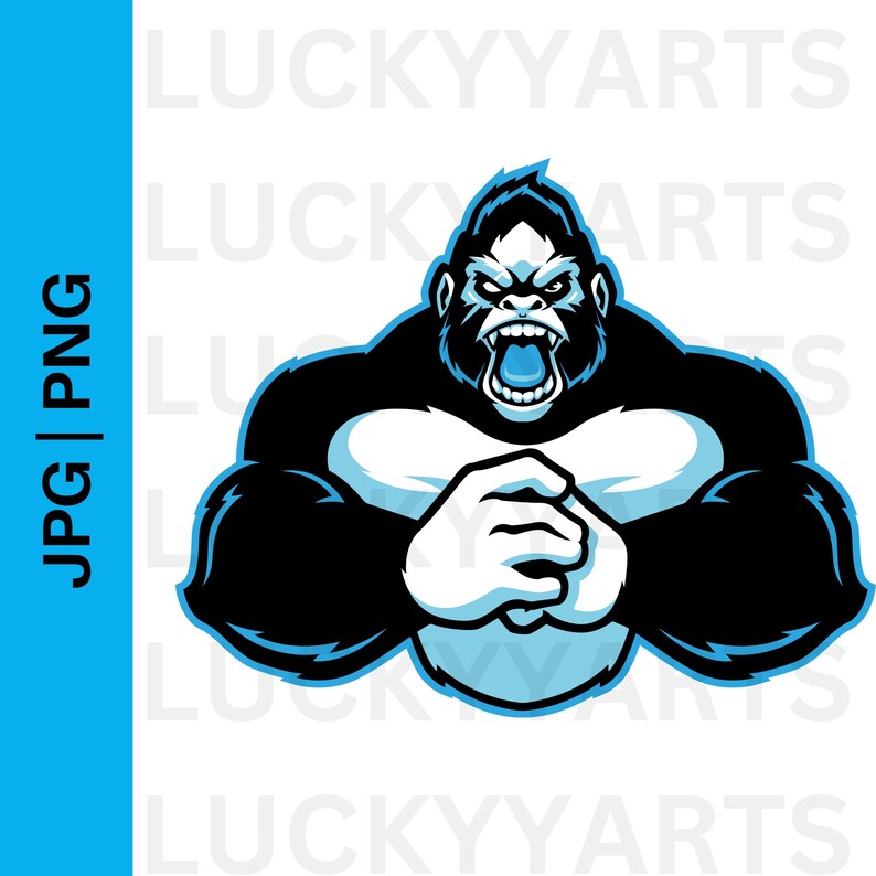 Wild Gorilla Clipart, Wild Gorilla, Aggressive Gorilla, Gym Ideas, Gym ...