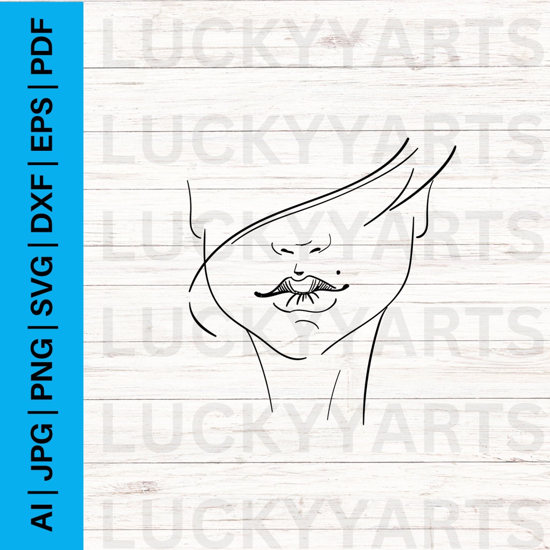 Cara Svg, Cara Png, Silueta de cara, Archivo de corte vectorial para ...