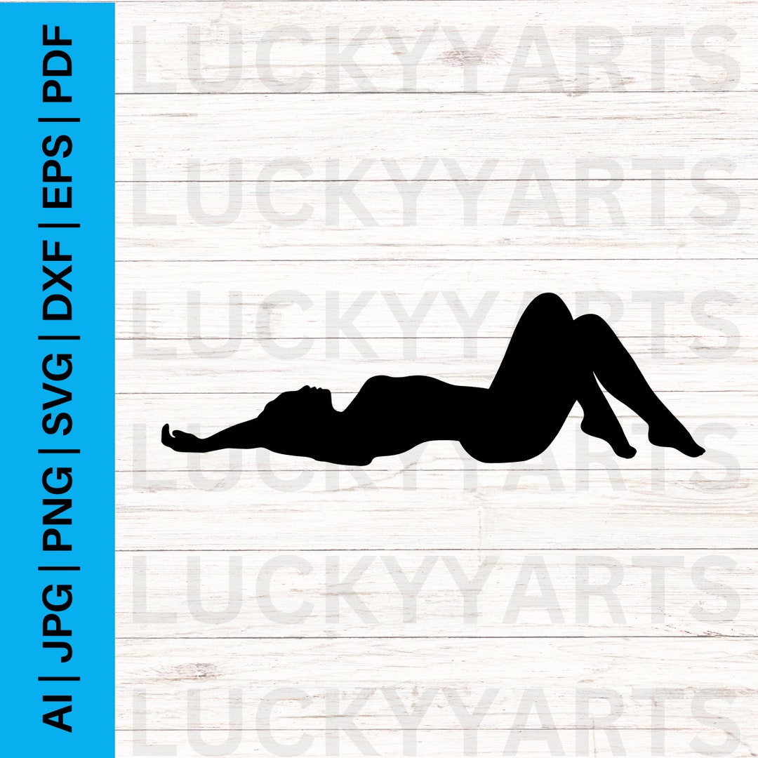 Girl Silhouette Svg,girl Posing Svg,model Posing Svg,girl Laying Down ...