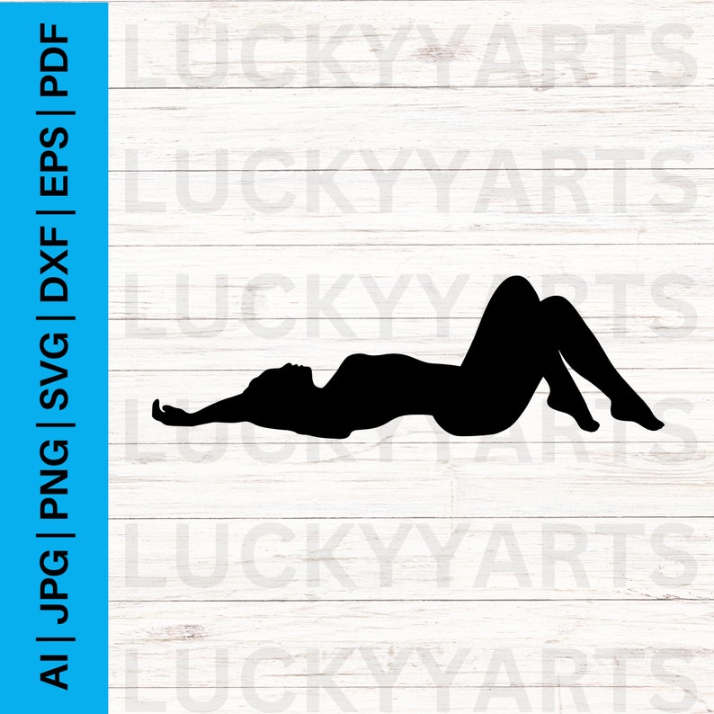 Girl Silhouette Svg,girl Posing Svg,model Posing Svg,girl Laying Down ...