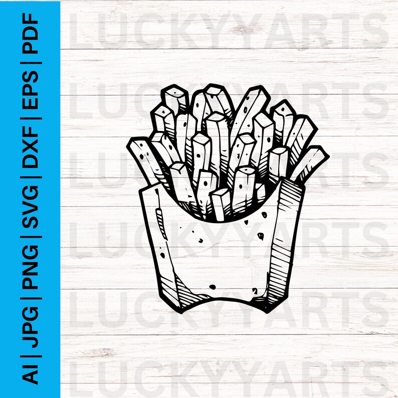 Fries Svg, French Fries Svg, Food Svg, French Fries Svg, Vector Cut ...