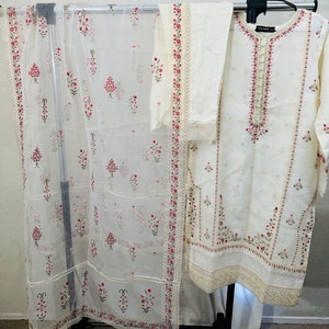 Pakistani Original Bin Saeed Organza Embroidered Dress Size(medium) - Etsy