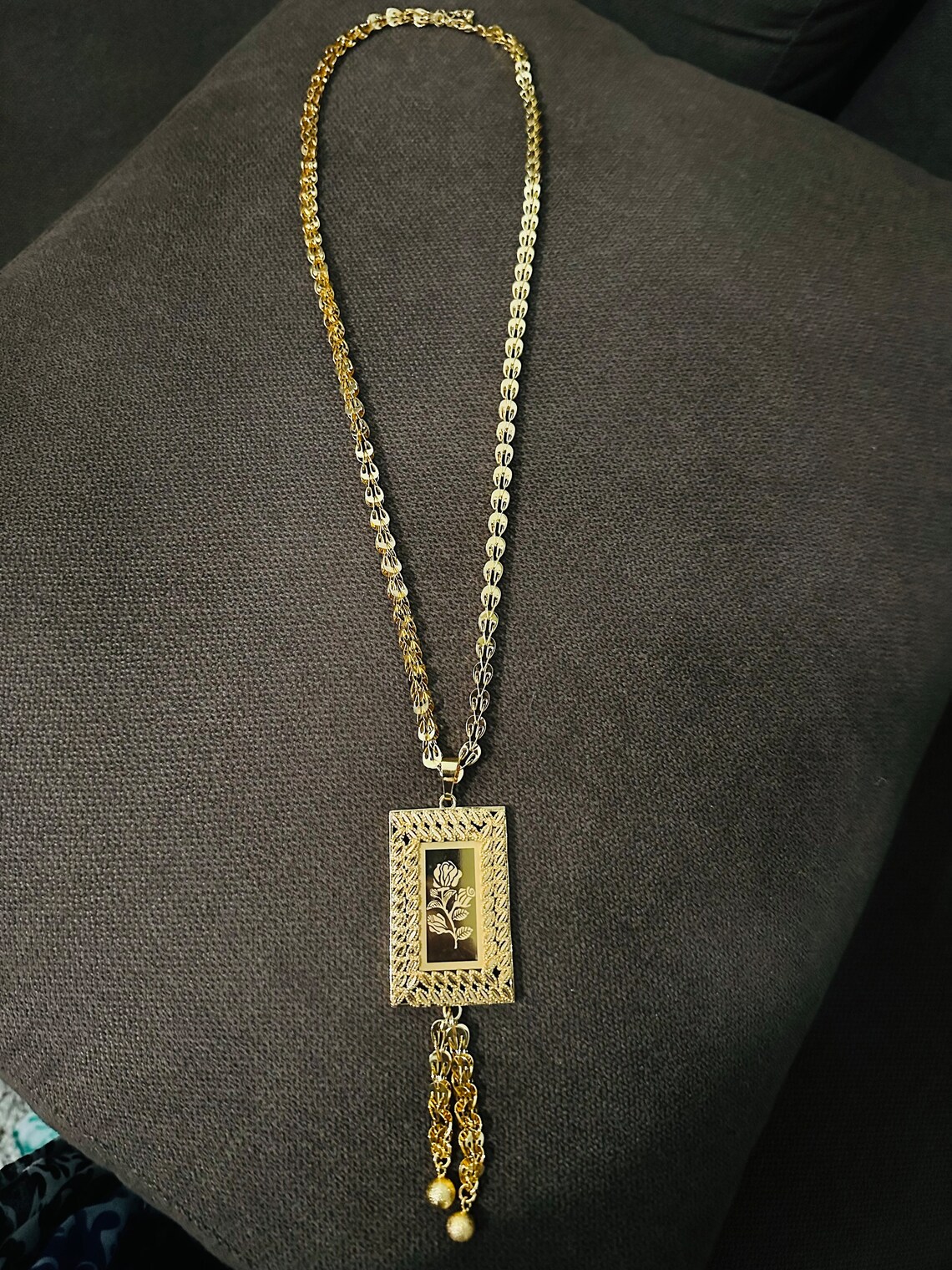 18k Gold Plated Long Chain/dubai Gold Plated Chain/indian Long Necklace ...