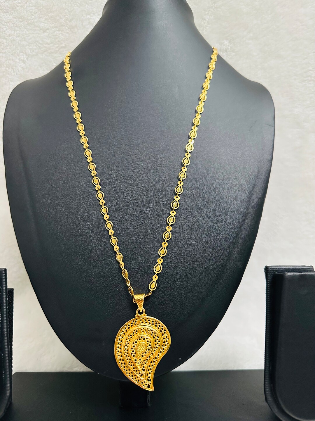 Indian Jewelry/indian Gold Chain/24k Gold Plated Chain With - Etsy