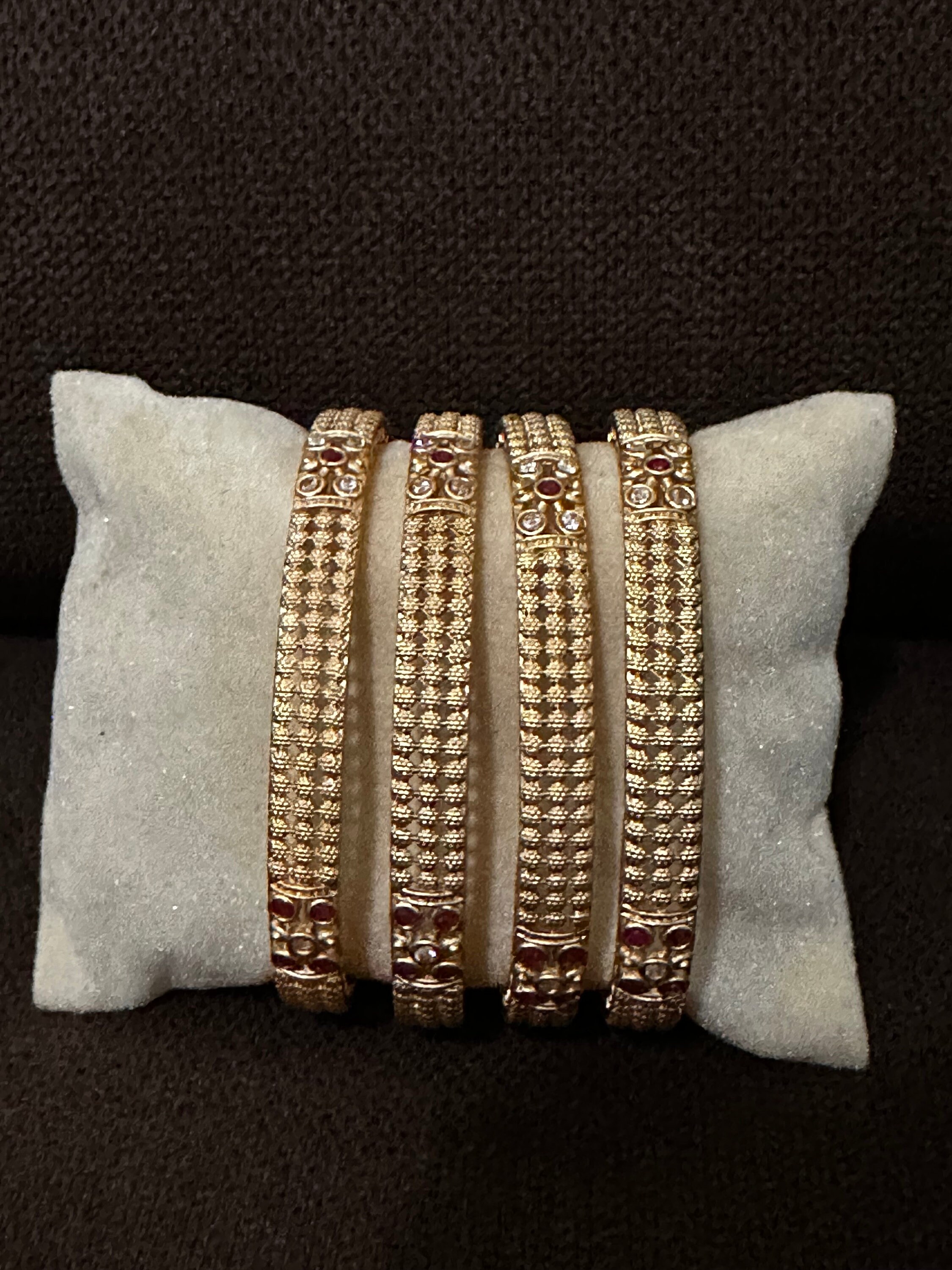 Indian Bangles/indian Jewelry/gold Plated Bangles/ruby Stone Bangles ...