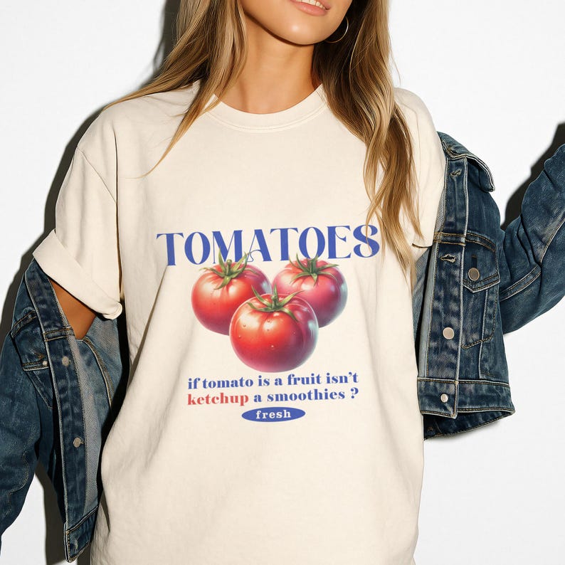 Tomato Ketchup Smoothie Joke,comfort Colors® Shirt,fruit Pun,retro ...