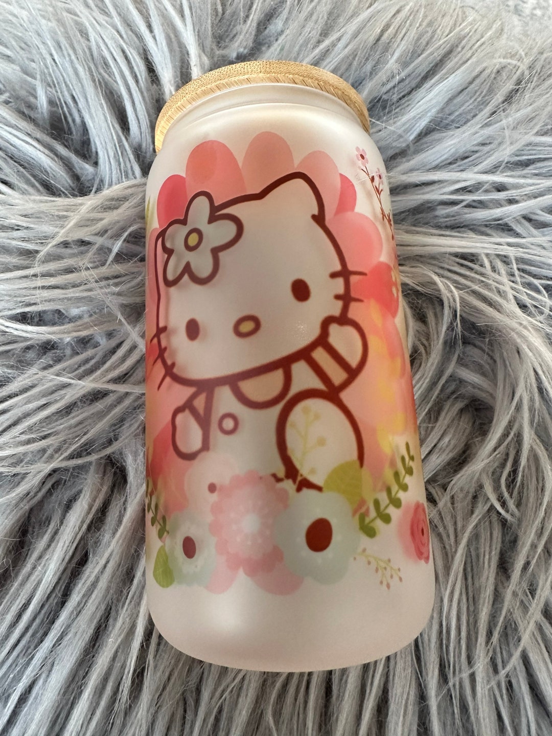 Hello Kitty Glass Tumbler - Etsy