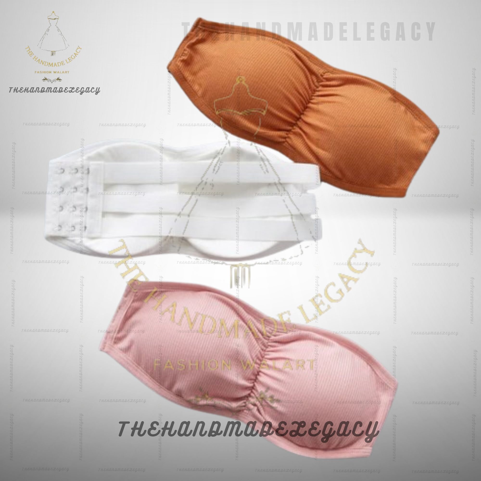 Women Strapless Bra Underwear Tube One-piece Backless Lingerie Cropped ...