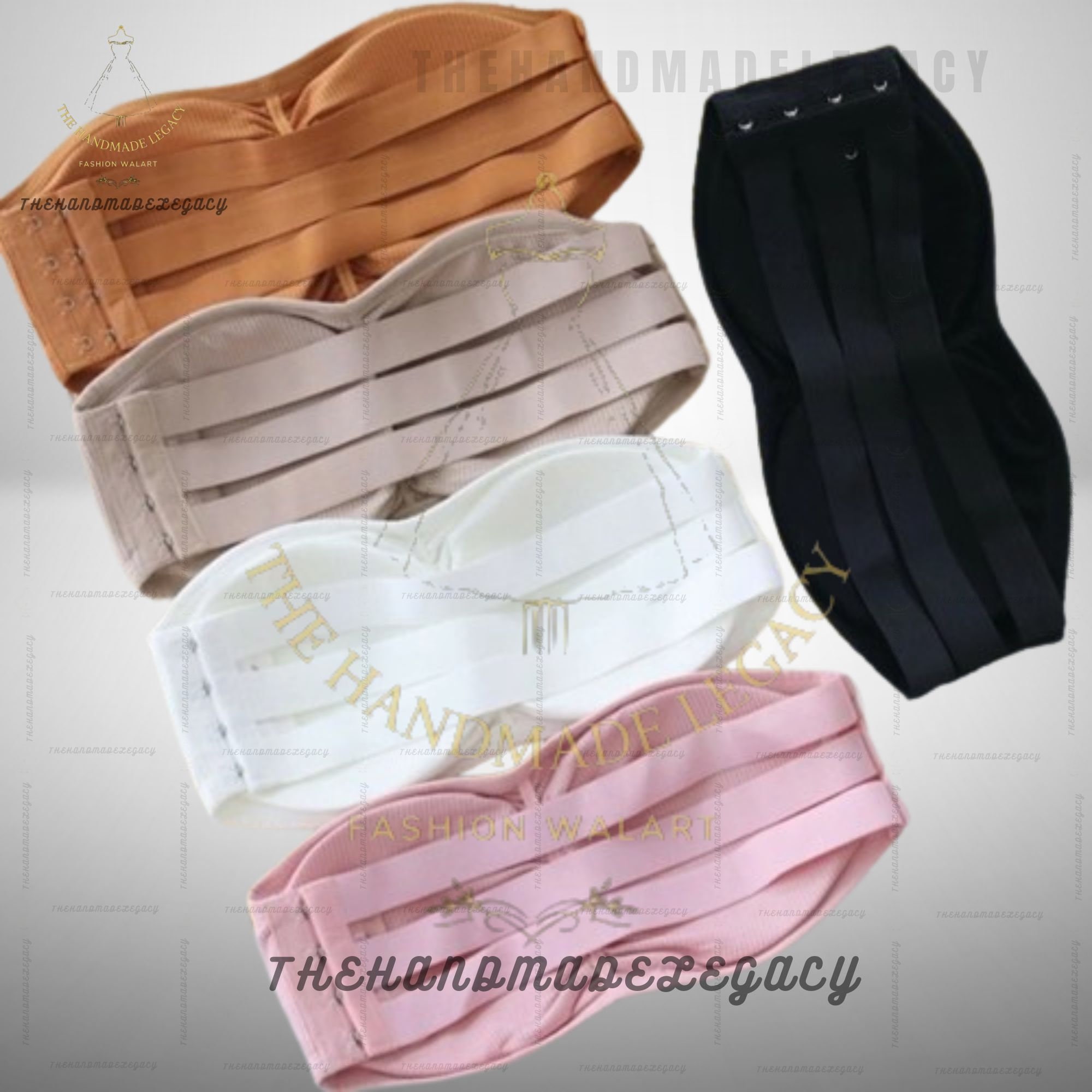 Women Strapless Bra Underwear Tube One-piece Backless Lingerie Cropped ...