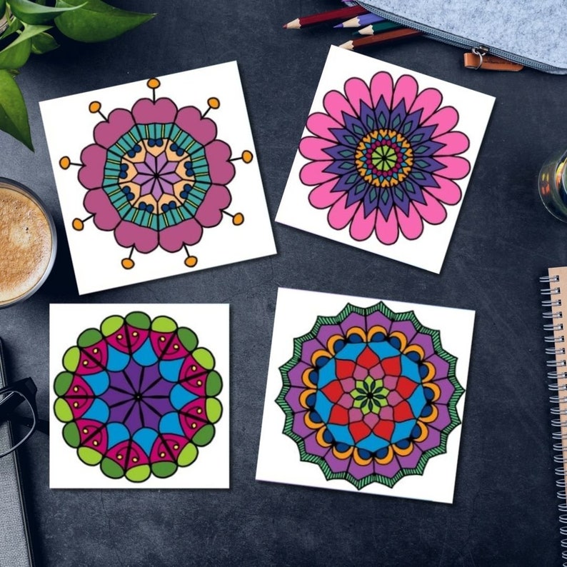 50 Mandala Coloring for Kids, Kids Coloring Book, Instant Download ...
