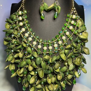 Handmade Pistachio Shells Necklace With Earrings, A Gift for Her ...