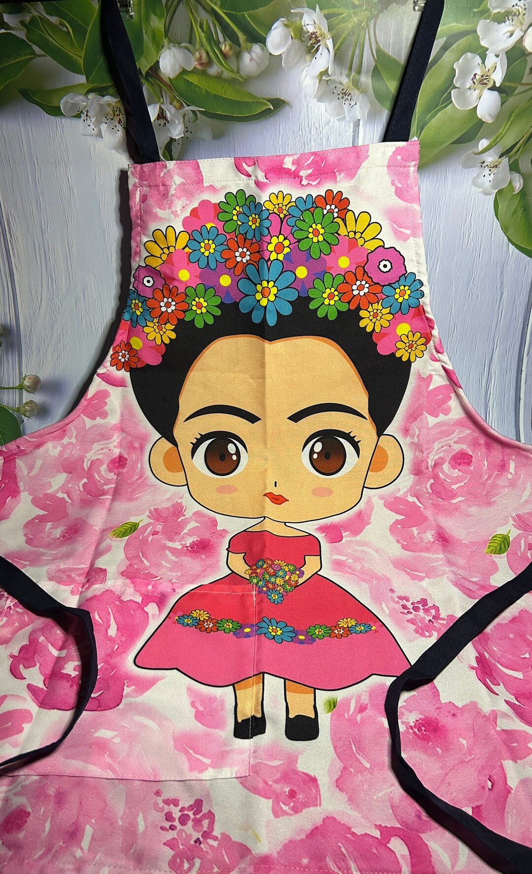 Frida Kahlo Aprons, Handmade Aprons, Cooking Aprons, Double Layer ...