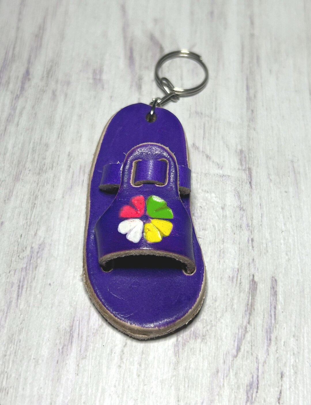 Mexican Miniature Sandal Keychain: Handmade Leather Huarache, Artisan ...