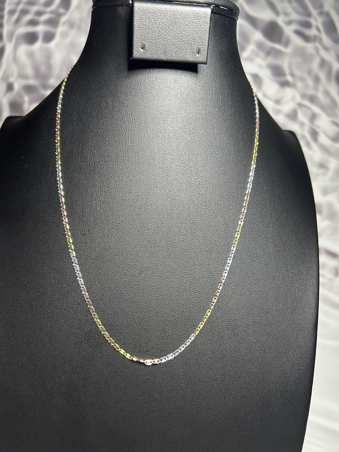 Mexican Tricolor Chain, Authentic 925 Sterling Silver With Gold Plating ...