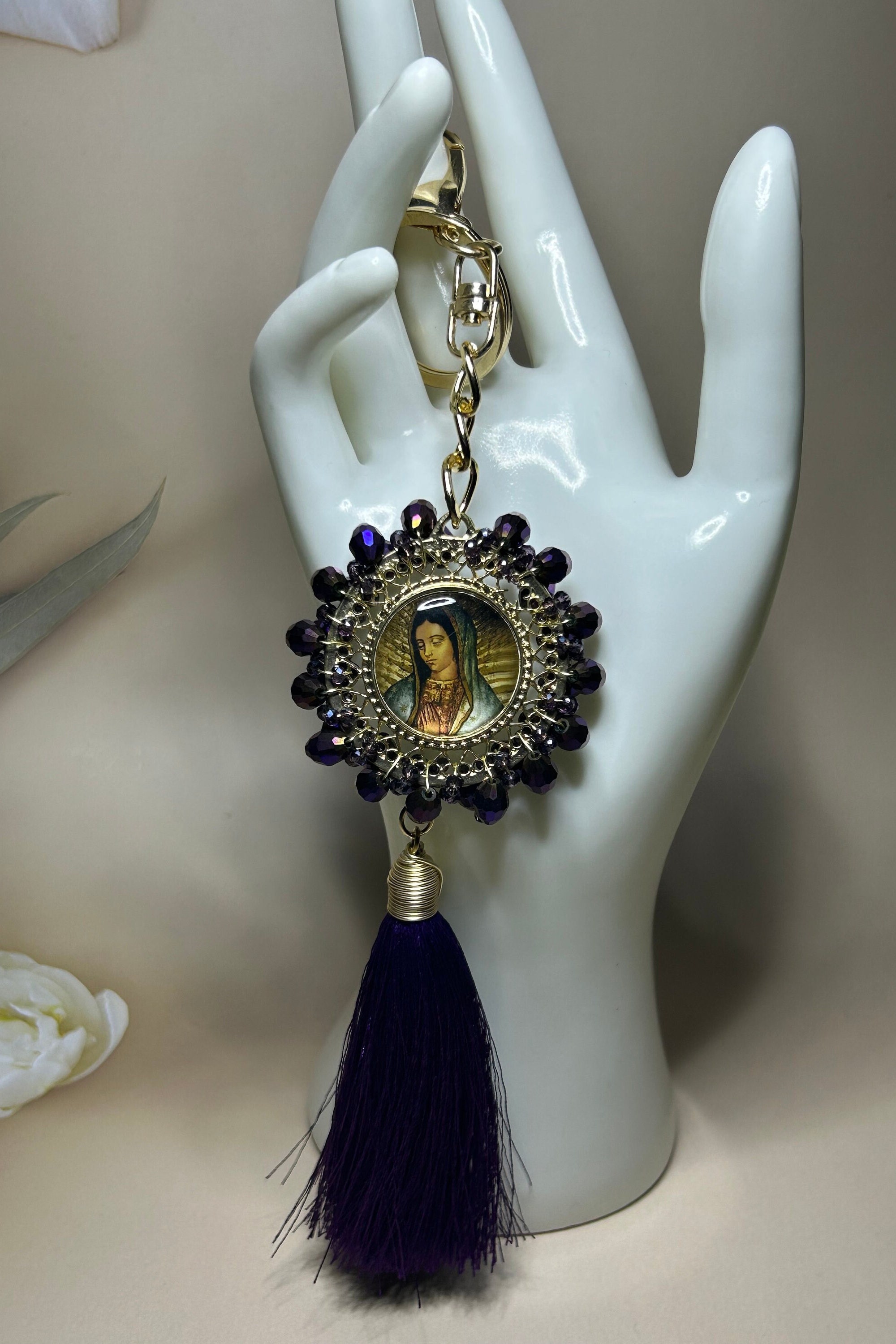 Our Lady of Guadalupe Keychains, Handmade, Religious Keychains ...
