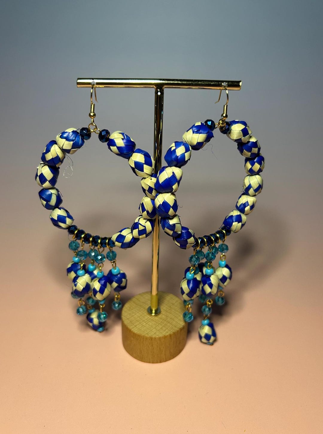 Mexican Artisanal Palm Leaf Hoop Earrings, Handcrafted Mexican Jewelry ...