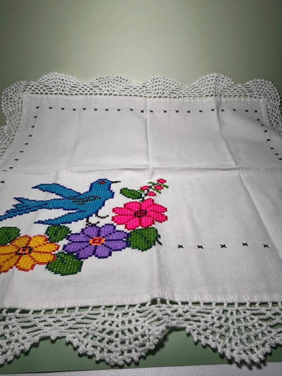 Colorful Artisan Tortilla Cloth With Floral Design, Handmade in Mexico ...