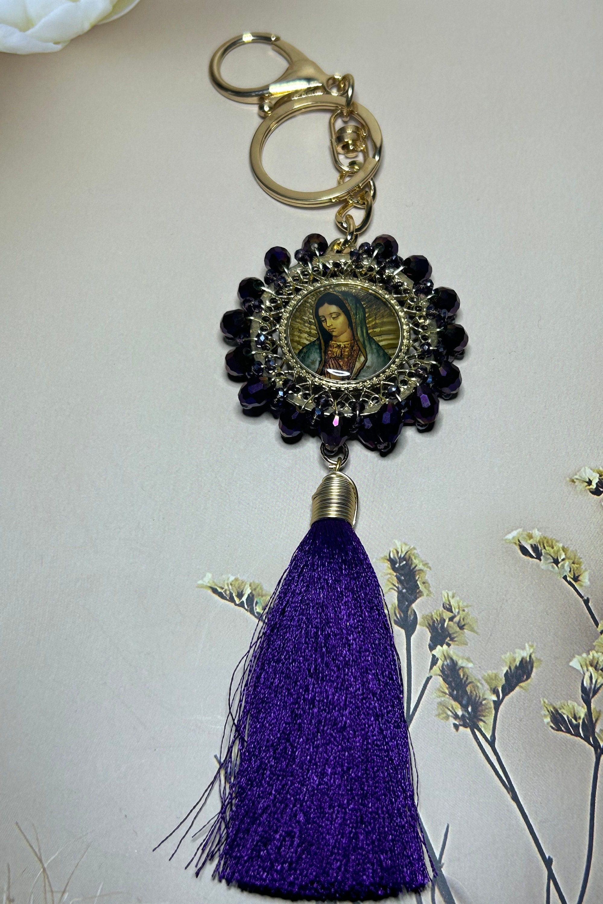 Our Lady of Guadalupe Keychains, Handmade, Religious Keychains ...