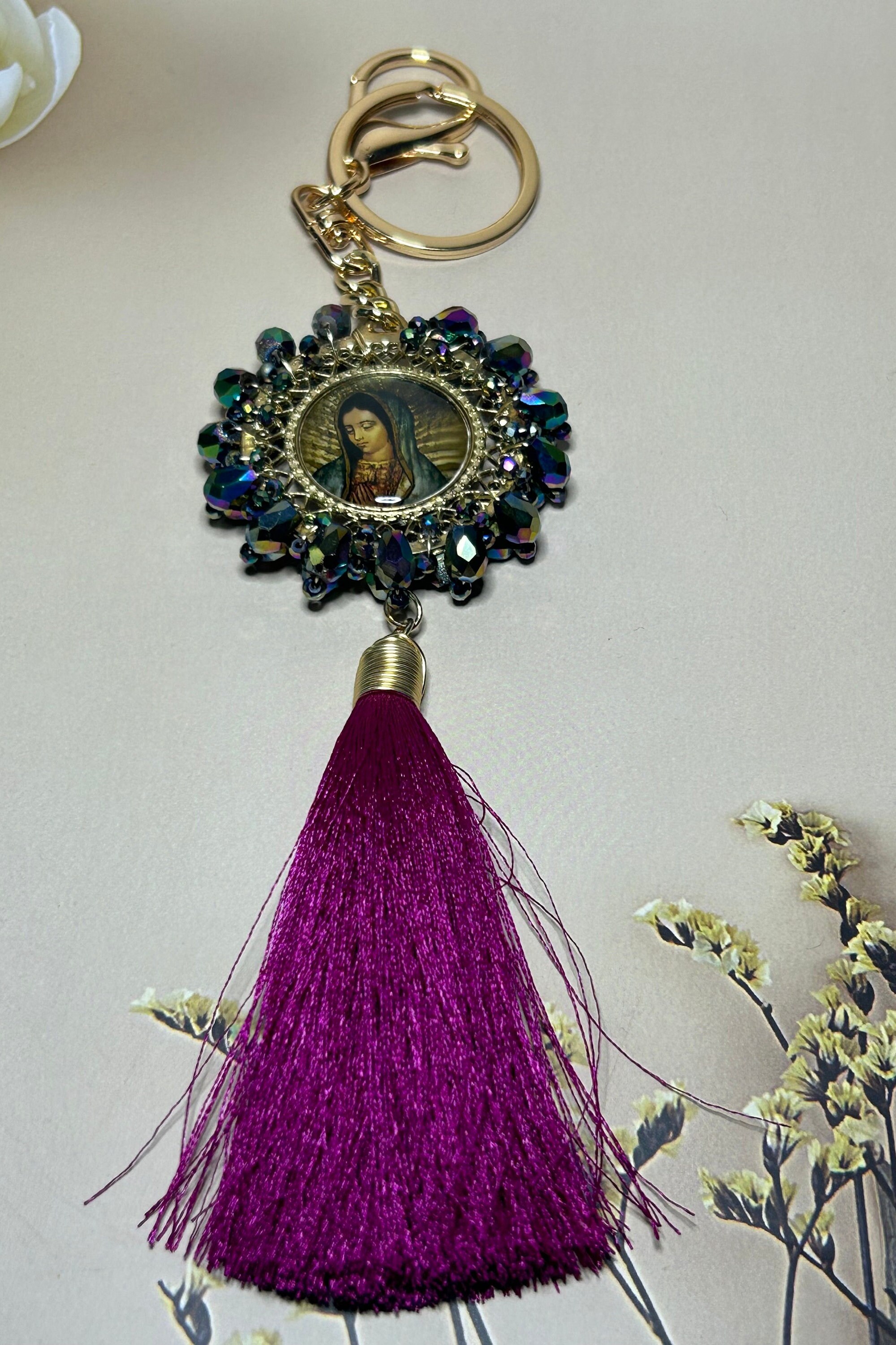 Our Lady of Guadalupe Keychains, Handmade, Religious Keychains ...