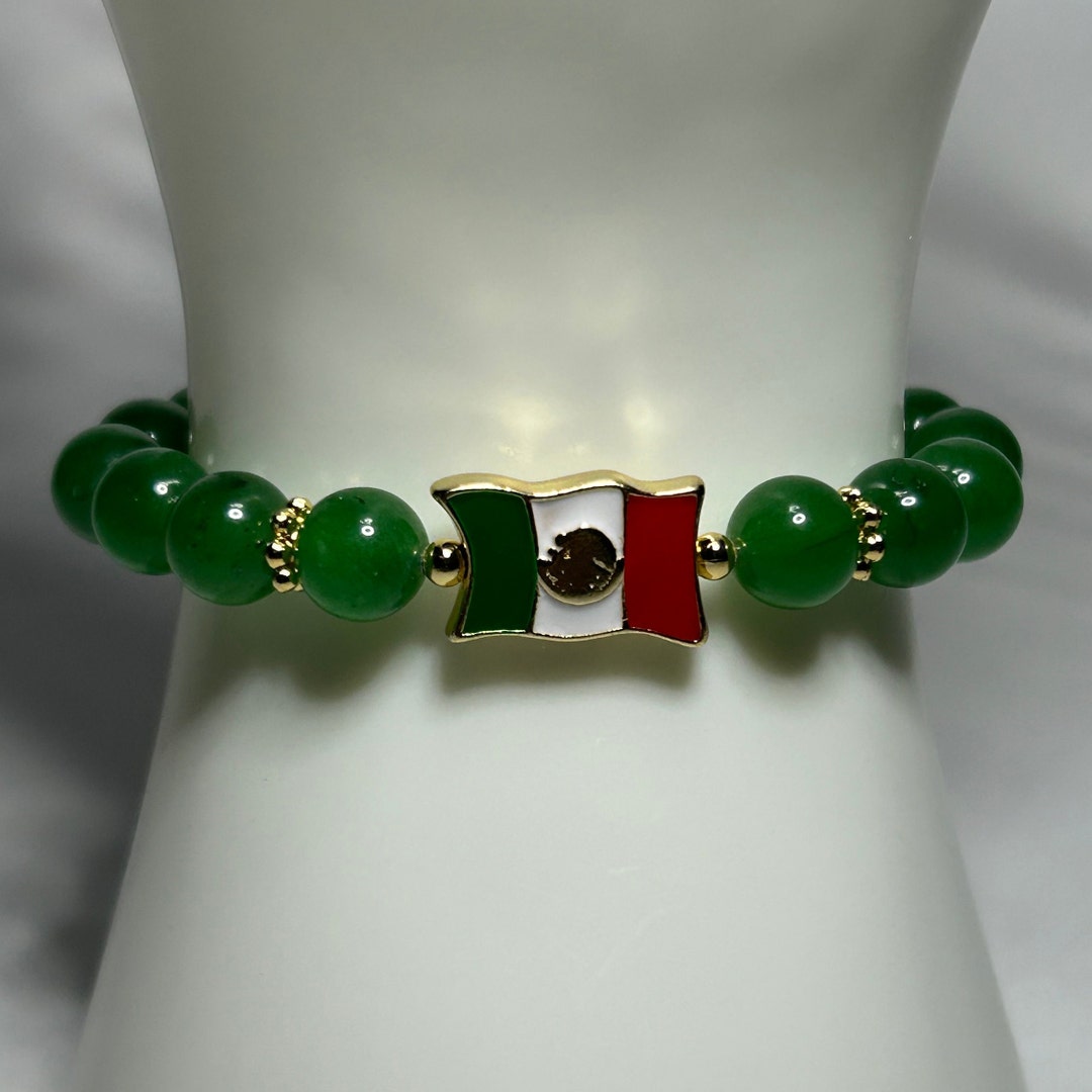 Mexico Flag Bracelets, Handmade Jewelry, Artisan Jewelry, Birthday ...