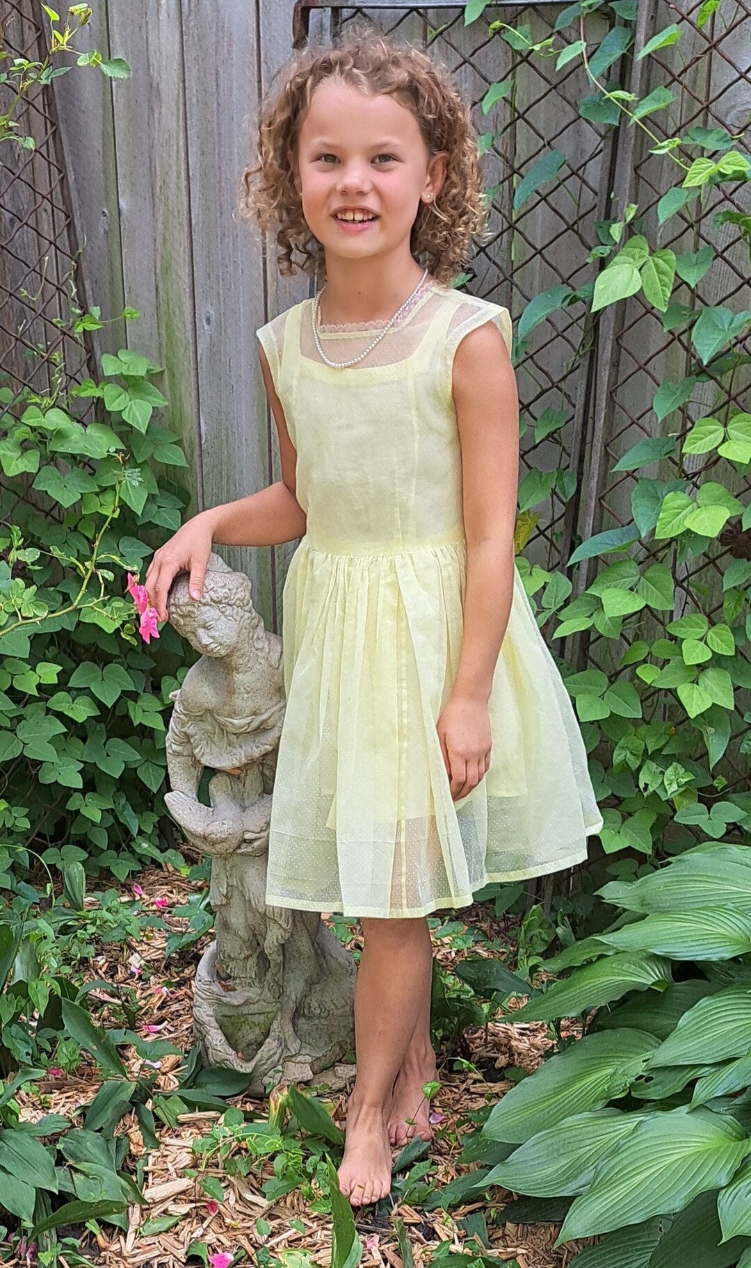 1950's Girl's Dotted Swiss Dress Yellow 2 Pc - Etsy