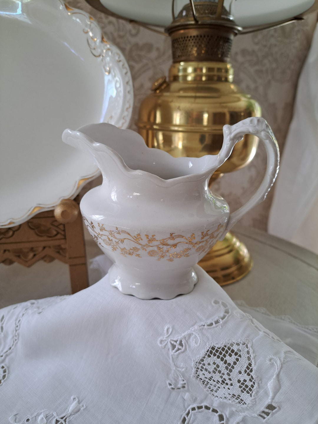 Antique Homer Laughlin King Charles Cream Pitcher - Etsy