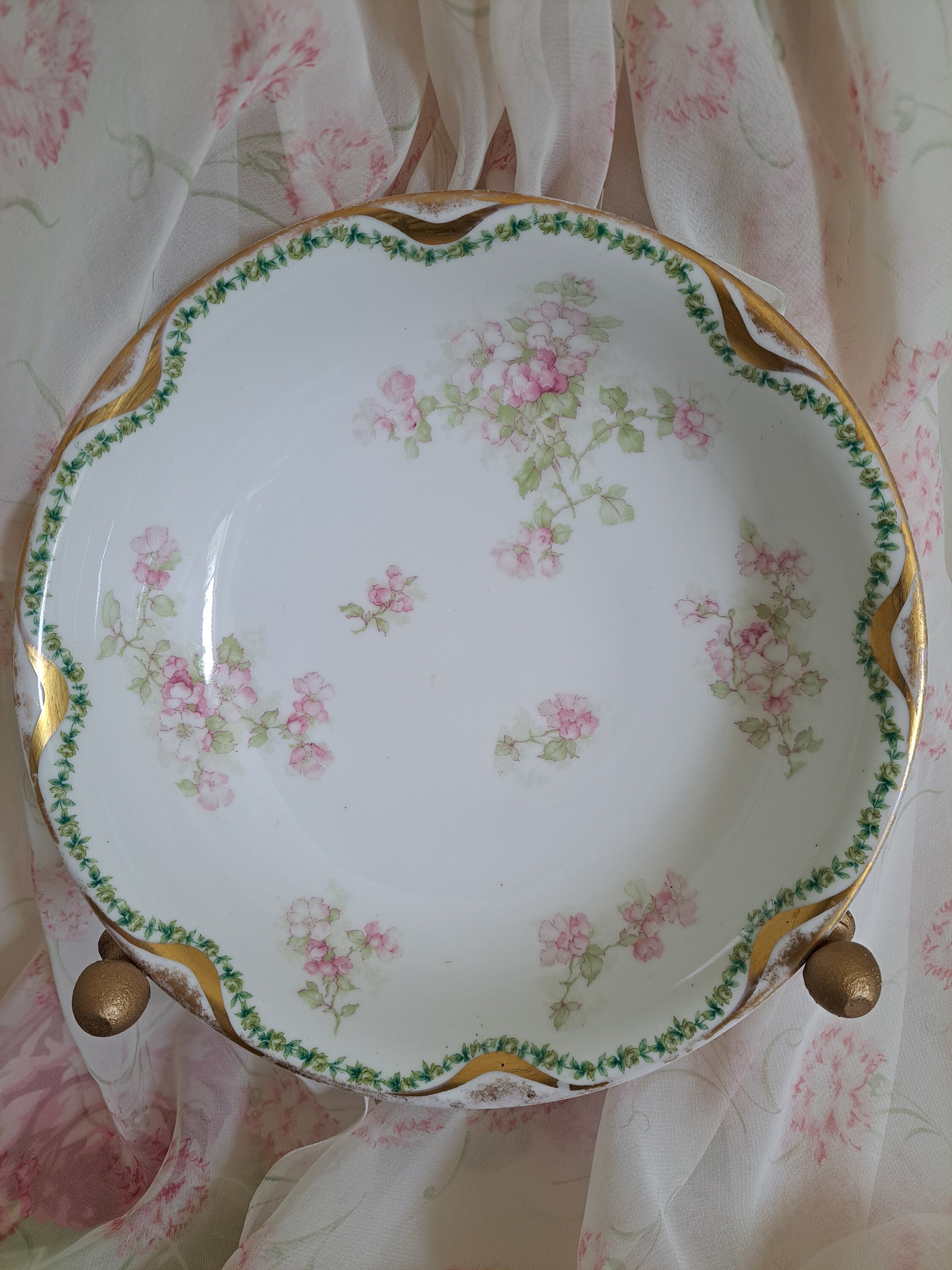 Vintage Haviland Limoges Schleiger 66 Apple Blossom Pattern Serving ...