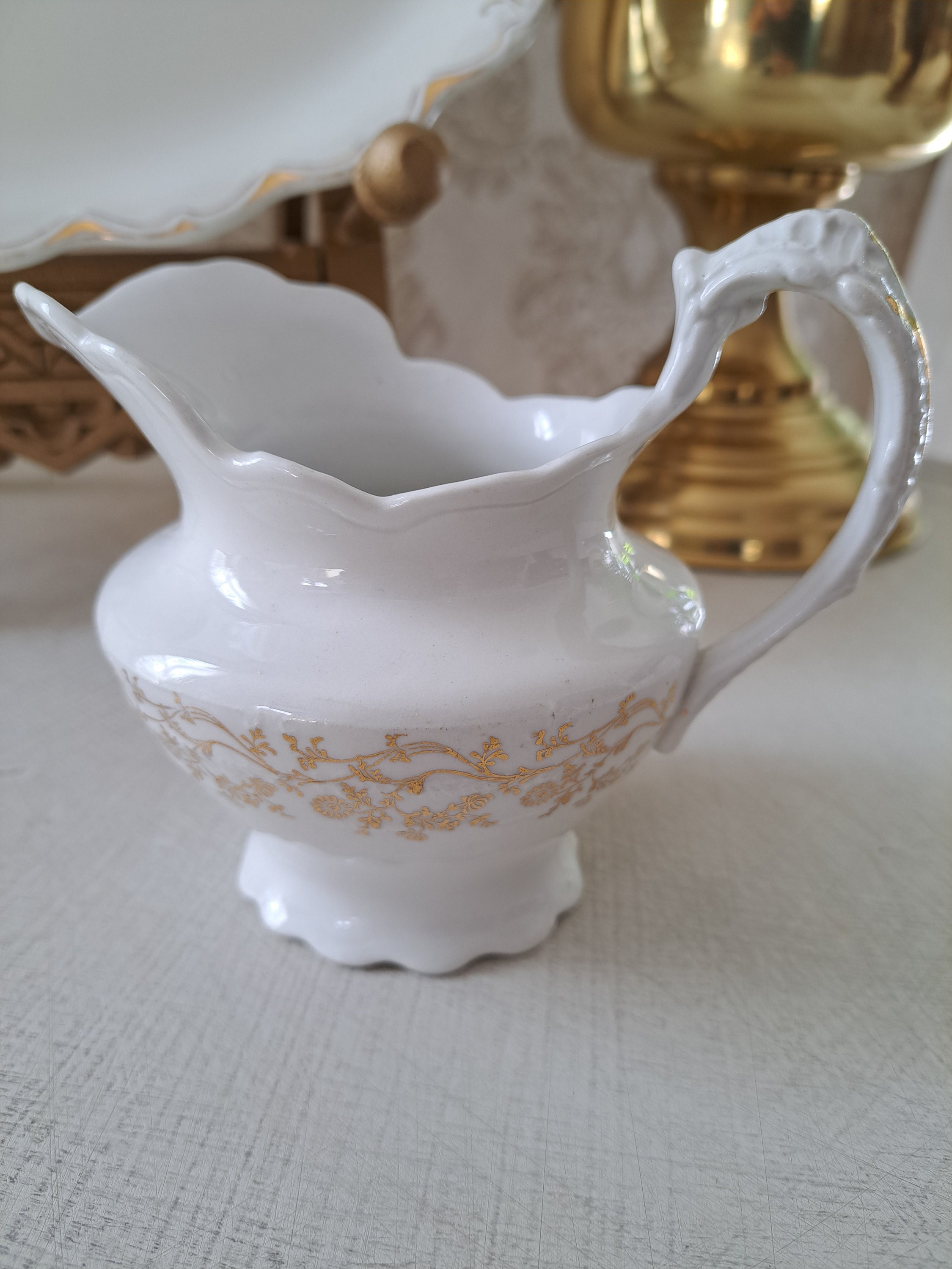 Antique Homer Laughlin King Charles Cream Pitcher - Etsy
