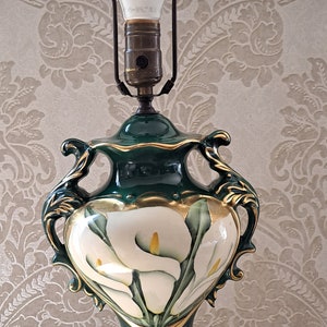 Vintage Porcelain Calla Lily Lamp Exquisite Design - Etsy