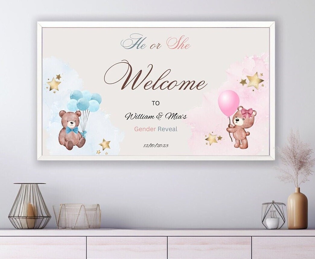 Custom Samsung Frame TV Art Gender Reveal, Frame TV Art for Gender ...